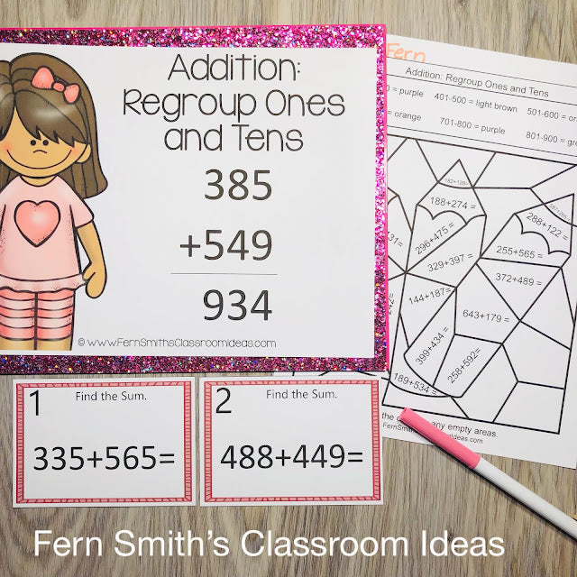 Second Grade Math Addition: Regroup Ones and Tens Resource Bundle For ...